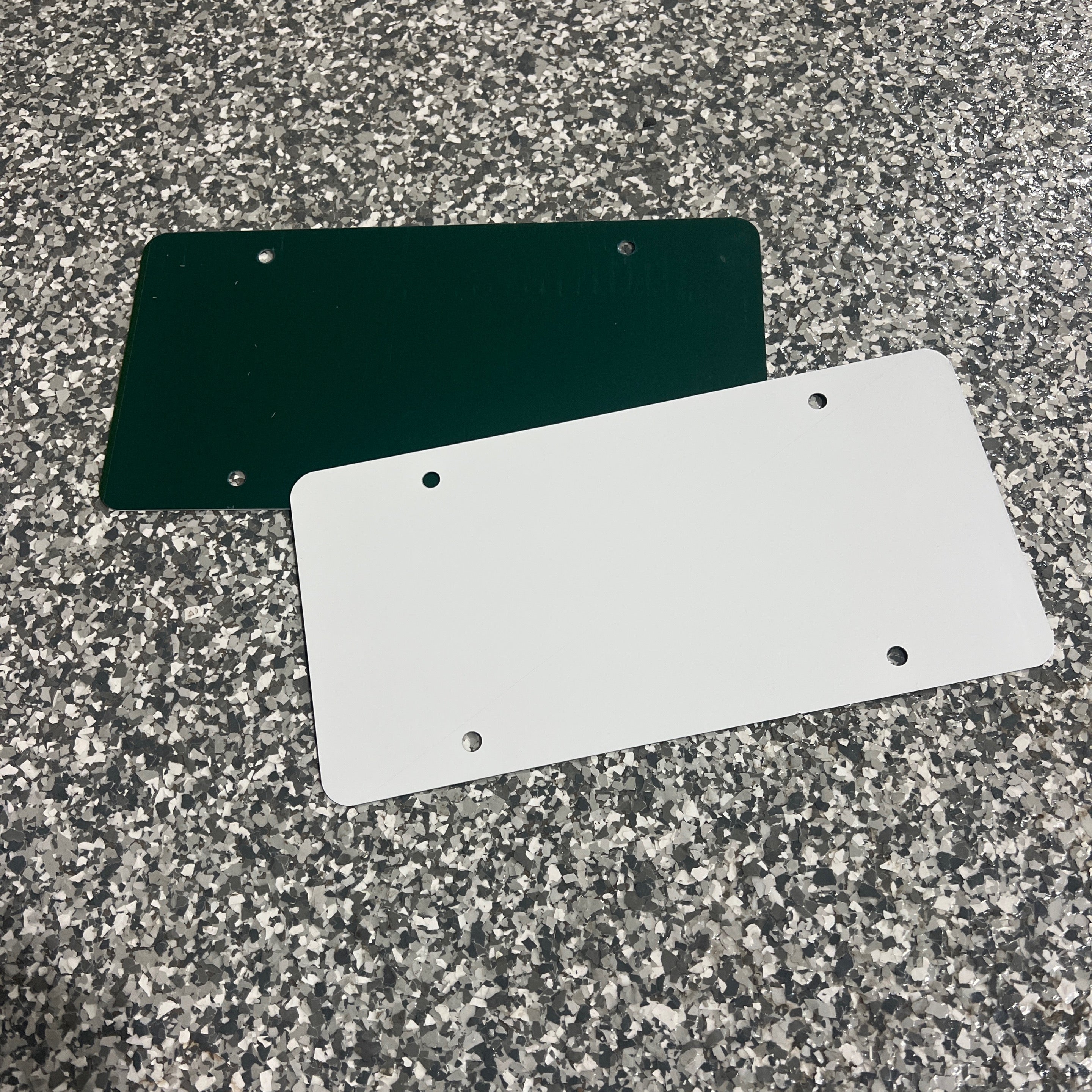 License plate blank - 1 side dark bronze 1 side ultra white | My Business